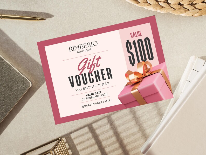 Editable Gift Certificate Template, Small Business Supplies, Printable ...