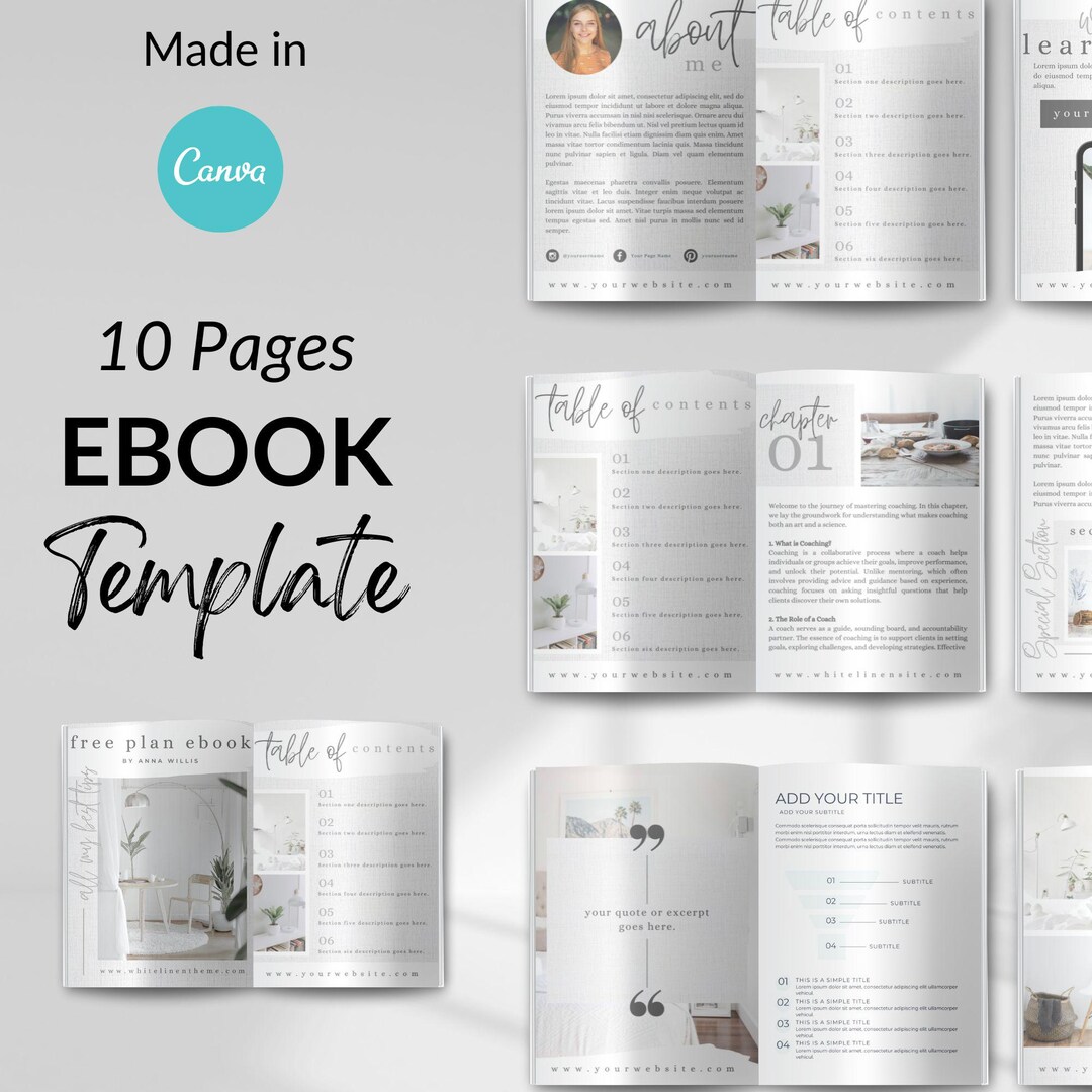 Canva E-book Template, Canva Workbook Template, Coaching Course Template, Lead Magnet Template ...