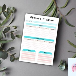 Modern Fitness Planner Sheet, Goal Tracker, Workout Log, Nutrition ...