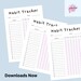 Pink Simple Modern Habit Tracker Worksheet, Daily Goals & Routines ...