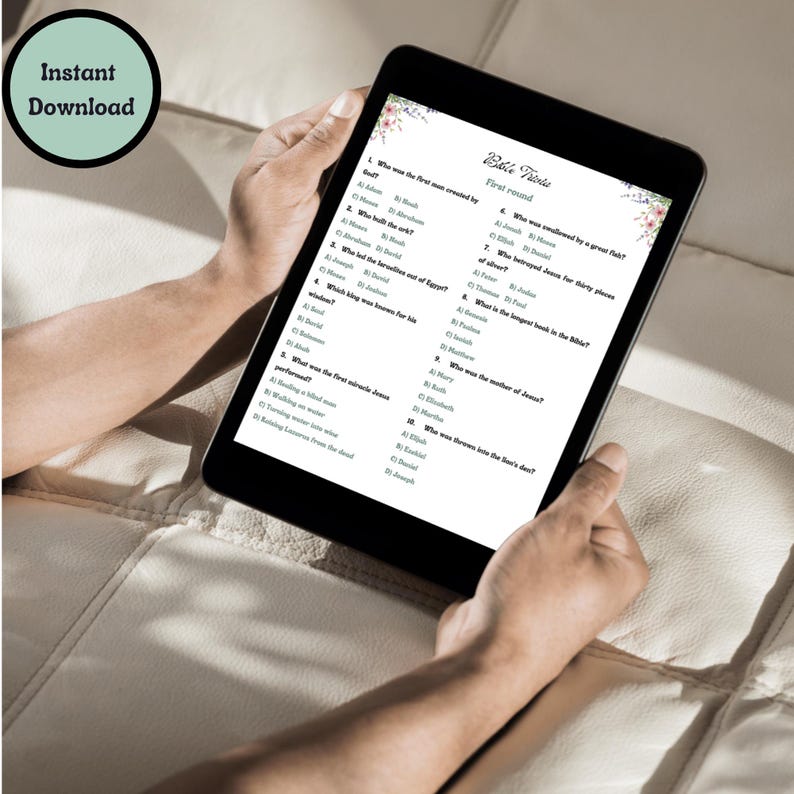 Bible Trivia Game | Fun & Interactive Printable Quiz for Church and Family | Digital Download - Etsy