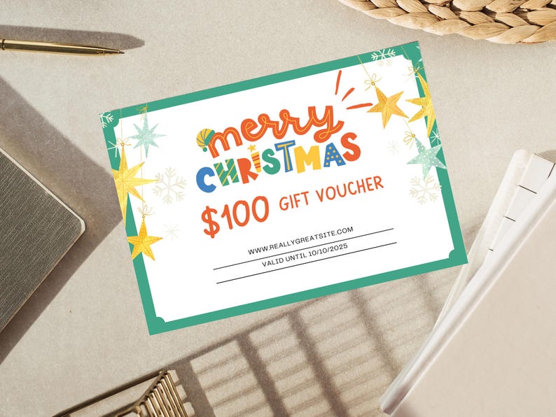 Editable Christmas Gift Voucher Template | Festive Printable Gift ...