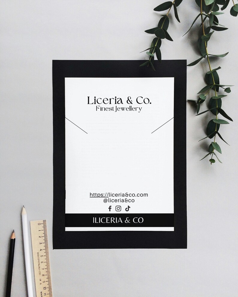 Editable Cava Template Jewelry Display Card Template, Printable ...