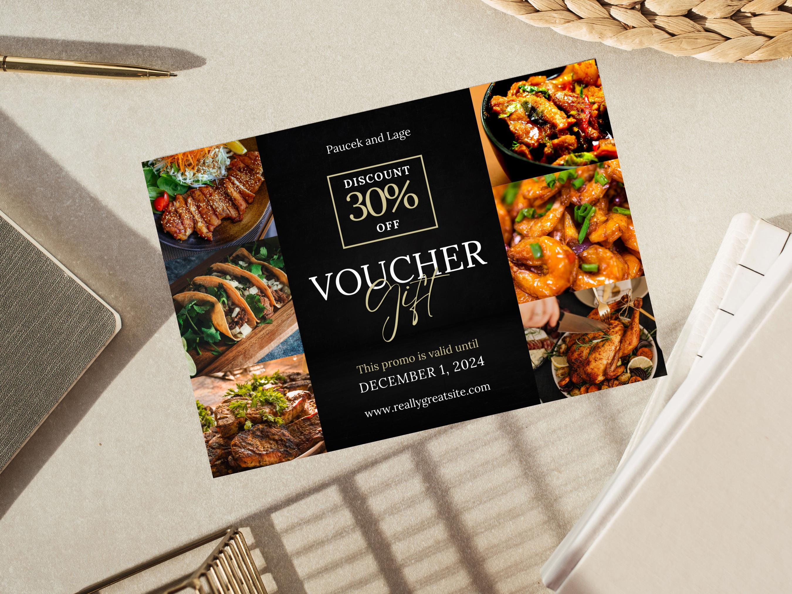 Customizable Gift Voucher Template, Canva Editable (digital) - Etsy