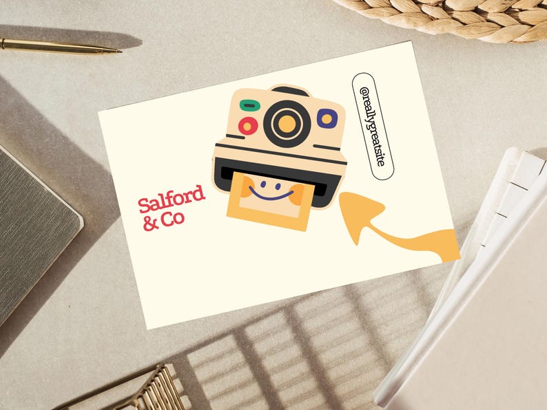 Editable Polaroid Camera Gift Certificate Template Fun Printable Gift ...