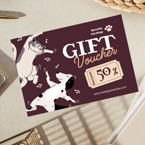 Editable Pet Shop Gift Voucher Template | 50% Discount Voucher ...