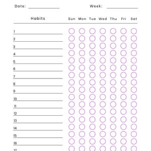Pink Simple Modern Habit Tracker Worksheet, Daily Goals & Routines ...