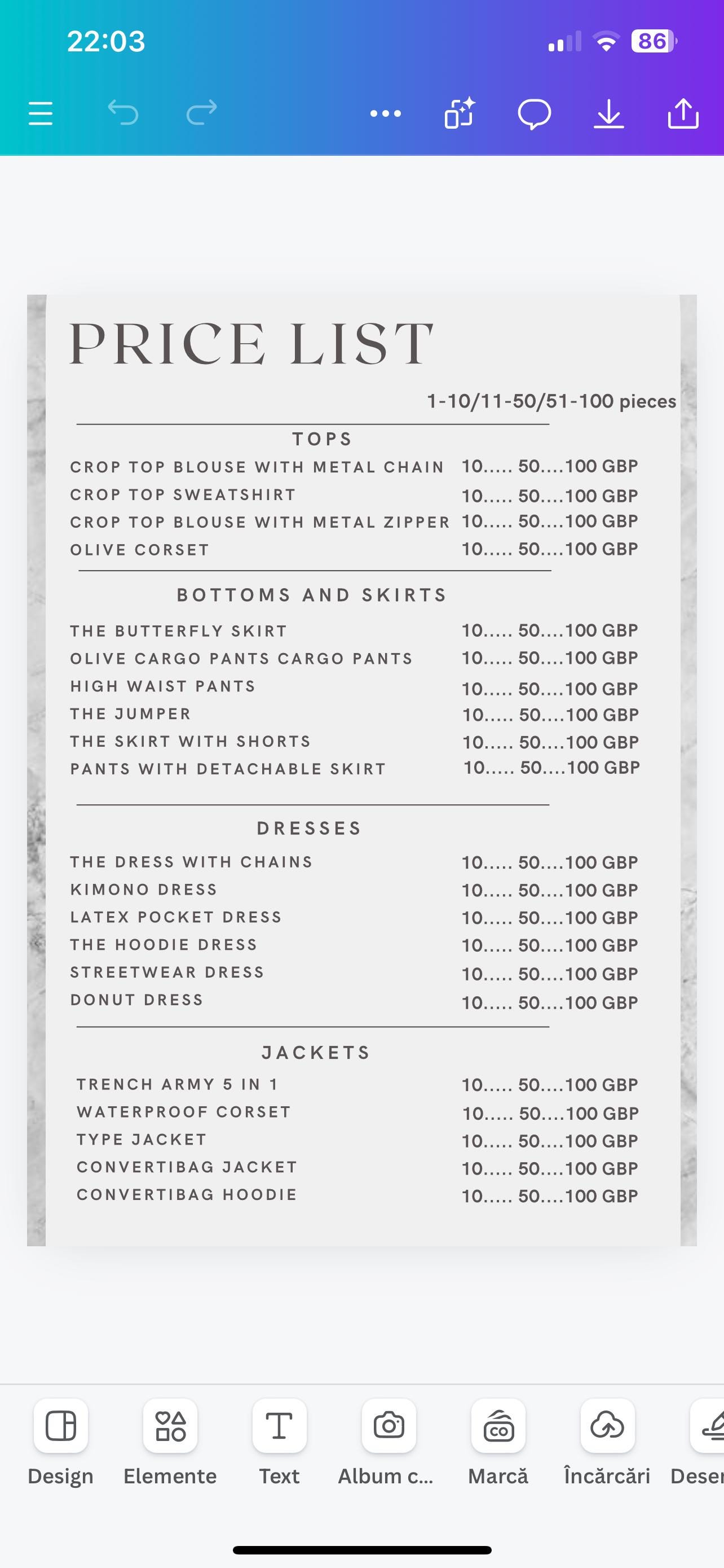 Price List , Diy Flyer Template Design Download, Editable in Canva ...