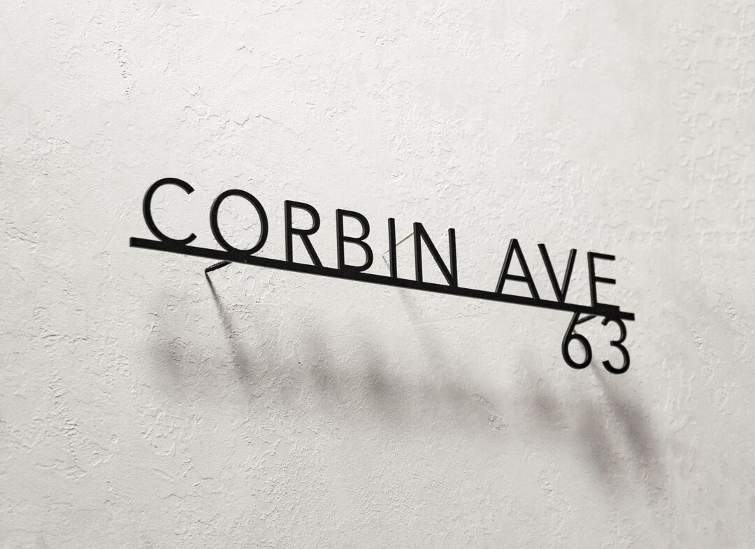 Custom Door Sign, Custom Metal Sign, Custom Sign, 2 Line Home Name ...