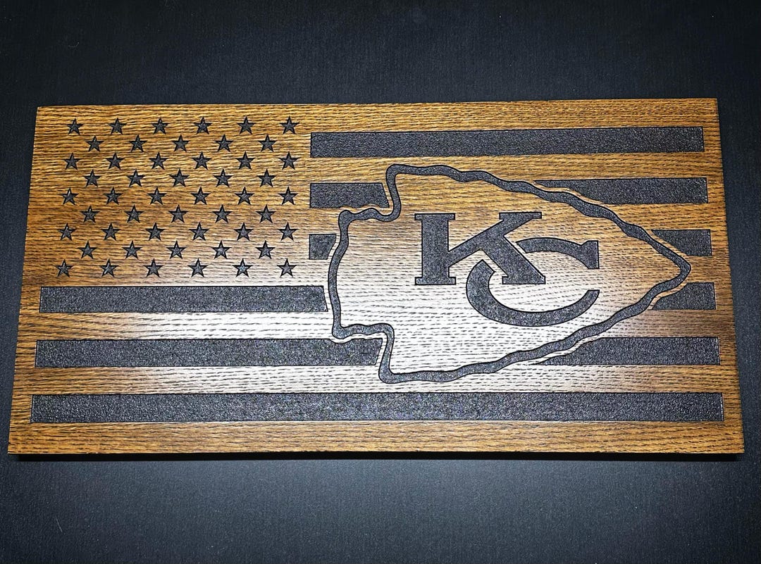 KC Chiefs Flag Wall Hanging - Etsy