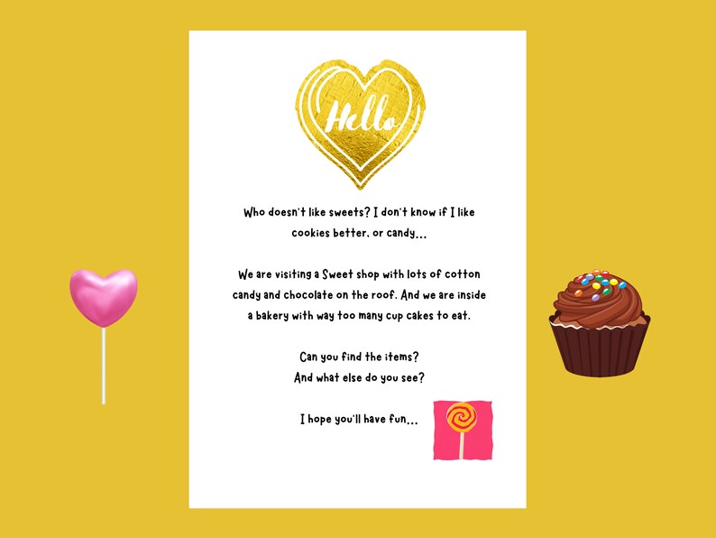 I Spy Kids Activity Game Sweet Shop | Busy Book Sheets | Seek and Find ...