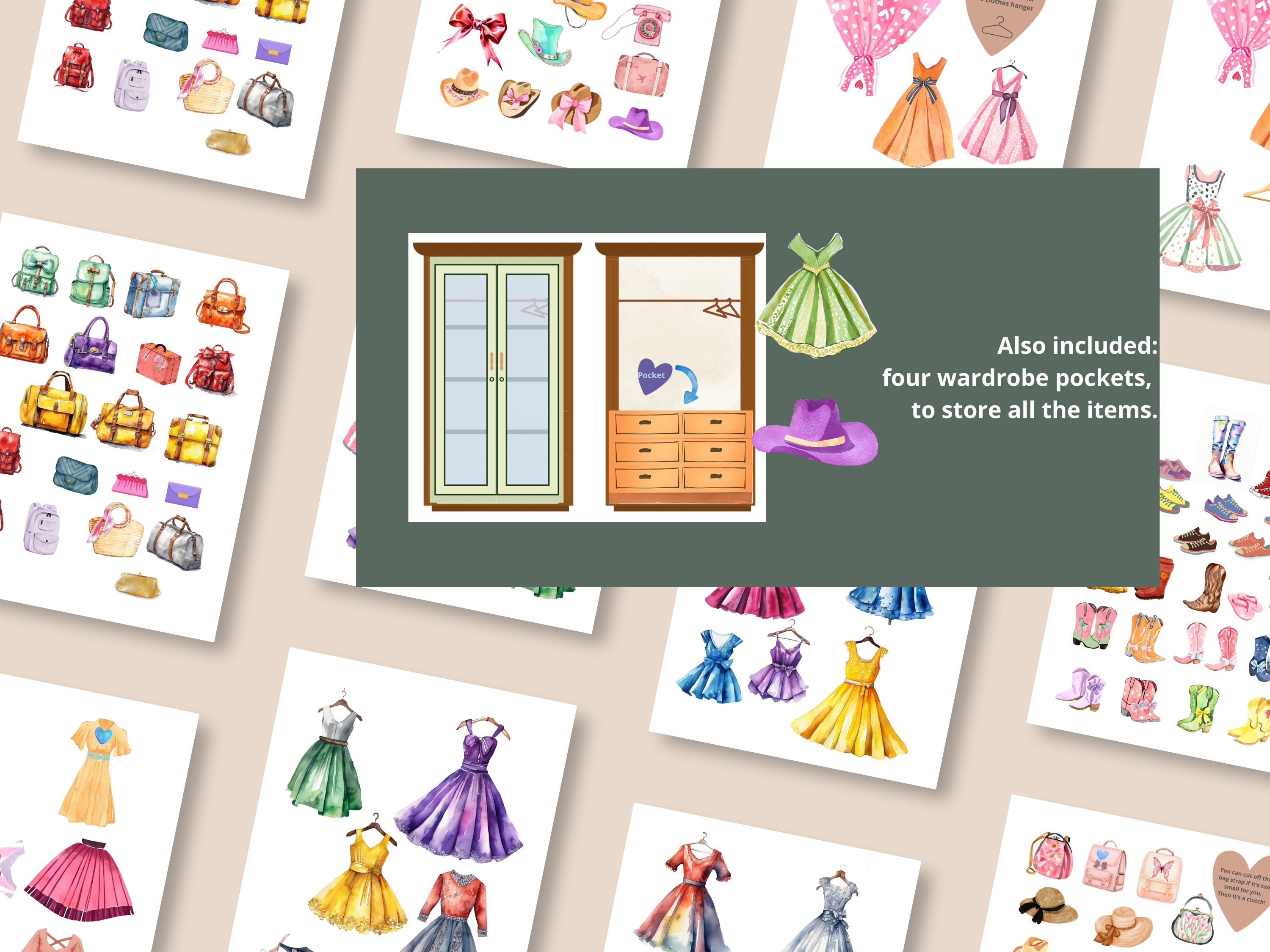 Storefront Printable Paper Set Digital Collage Pack Scrapbook Junk ...