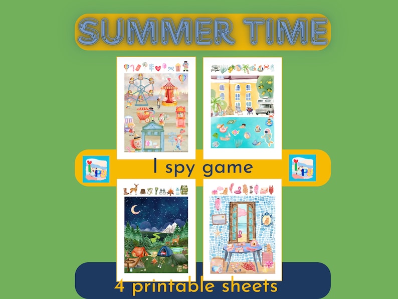 Summer I Spy Game: Kids Activity, Hidden Objects (digital Download) - Etsy