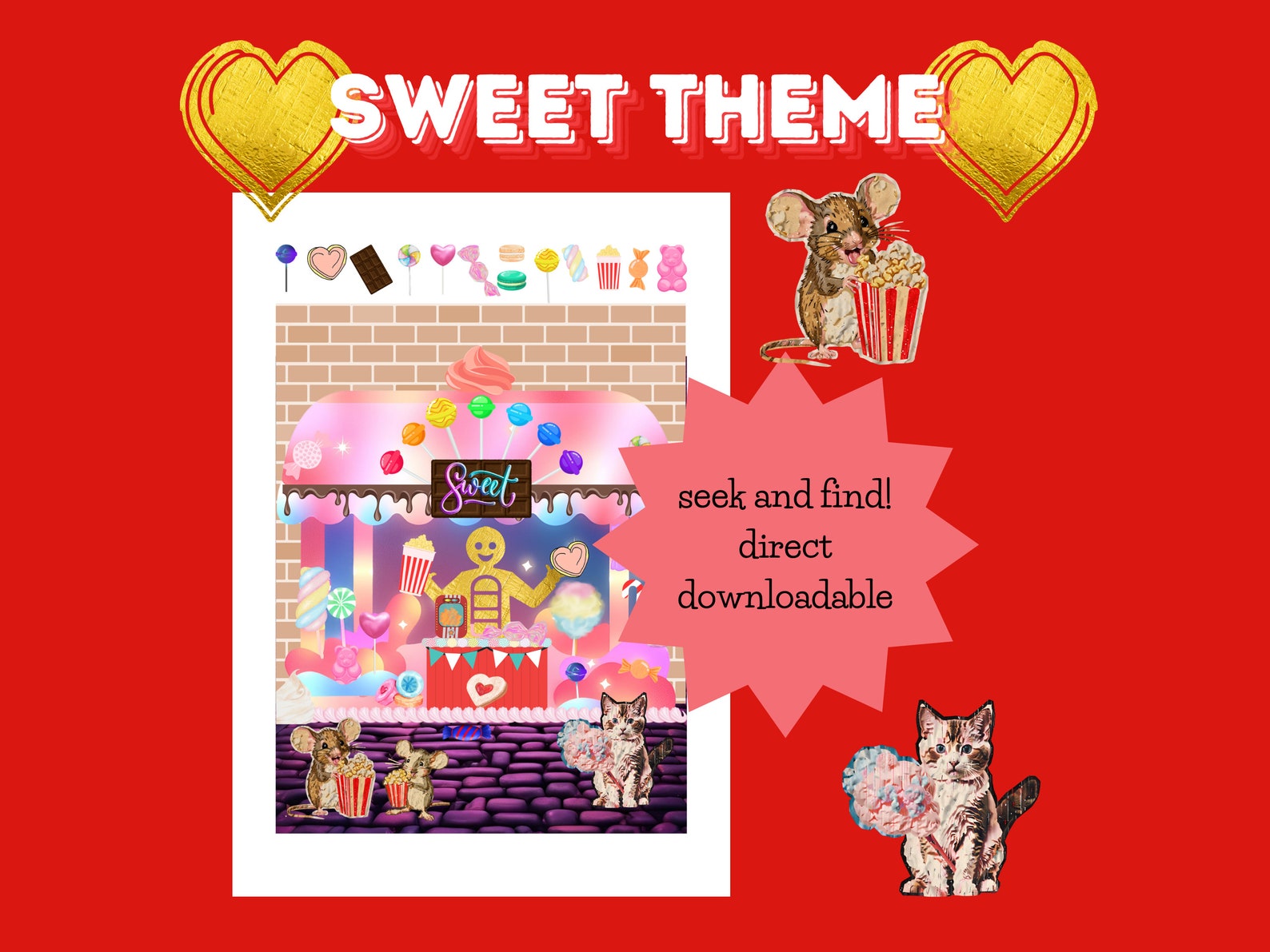 I Spy Kids Activity Game Sweet Shop | Busy Book Sheets | Seek and Find ...