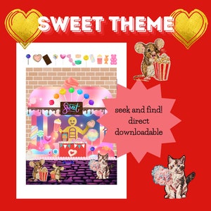I Spy Kids Activity Game Sweet Shop Busy Book Sheets Seek and Find Game ...
