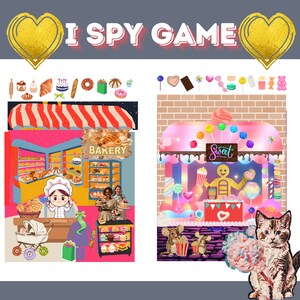 I Spy Kids Activity Game Sweet Shop Busy Book Sheets Seek and Find Game ...