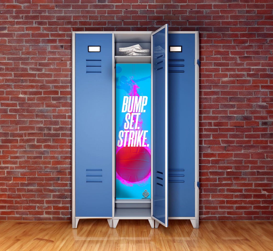 Inspirational Magnetic Locker Wallpaper Locker Mural/art Volley/bump ...