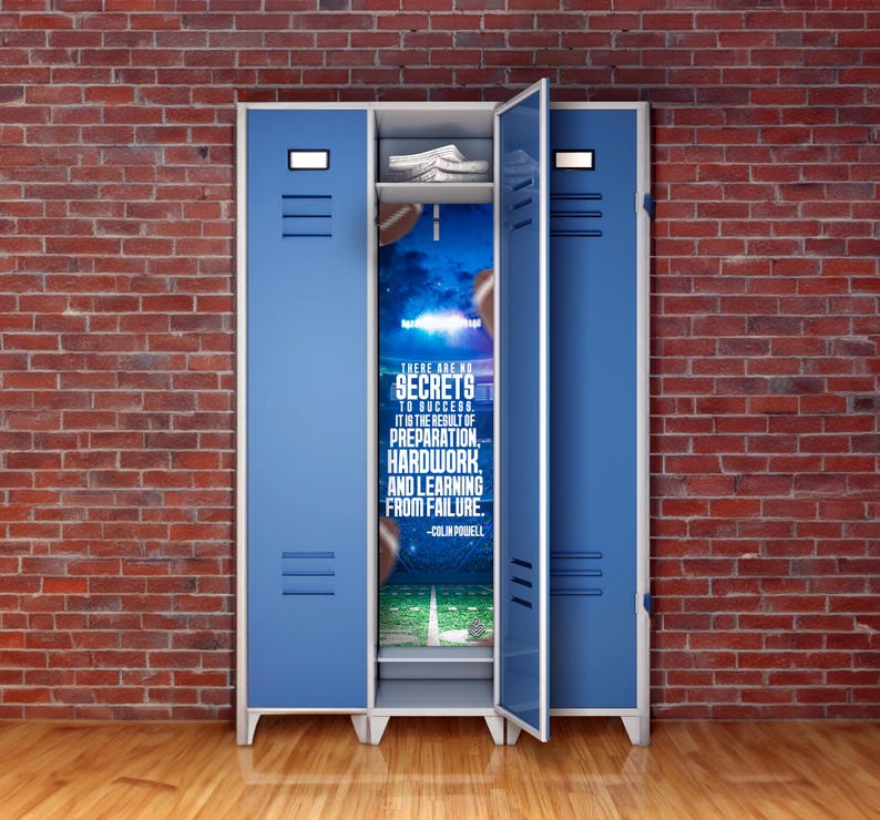 Magnetic Locker Wallpaper Locker Mural/art Football/secrets to Success ...