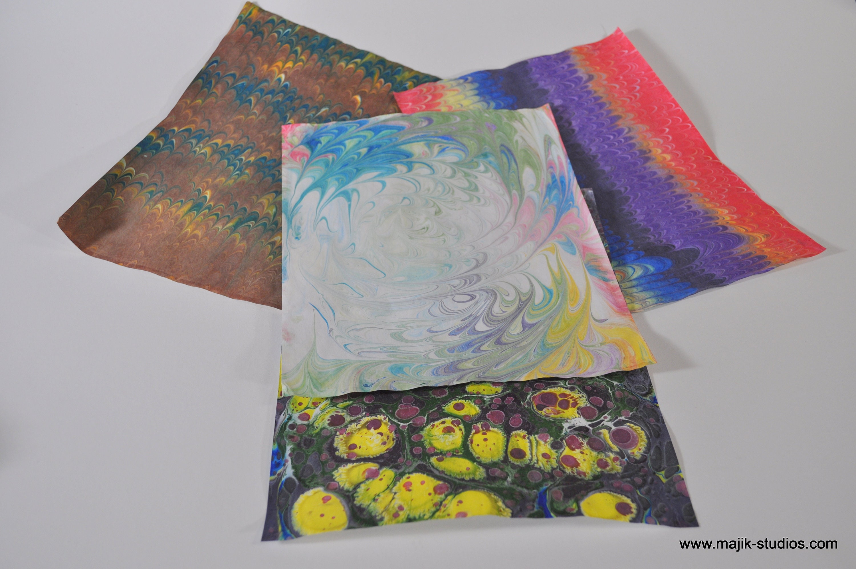 Marbled Paper | Four Sheets | Variety Pack | You Choose | Home Projects ...