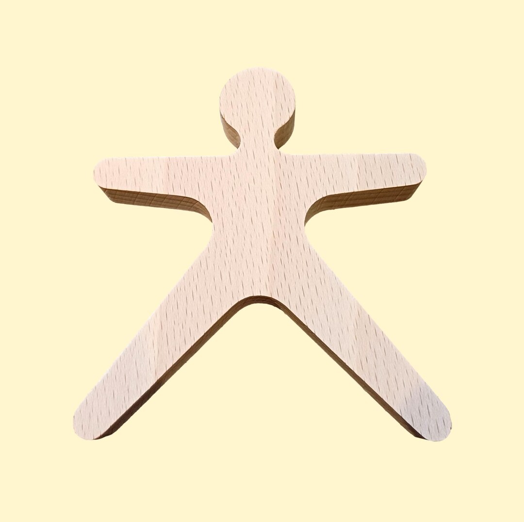Beech Wood Human Figure: Minimalist Star Decor, Toy - Set of 2 - Etsy