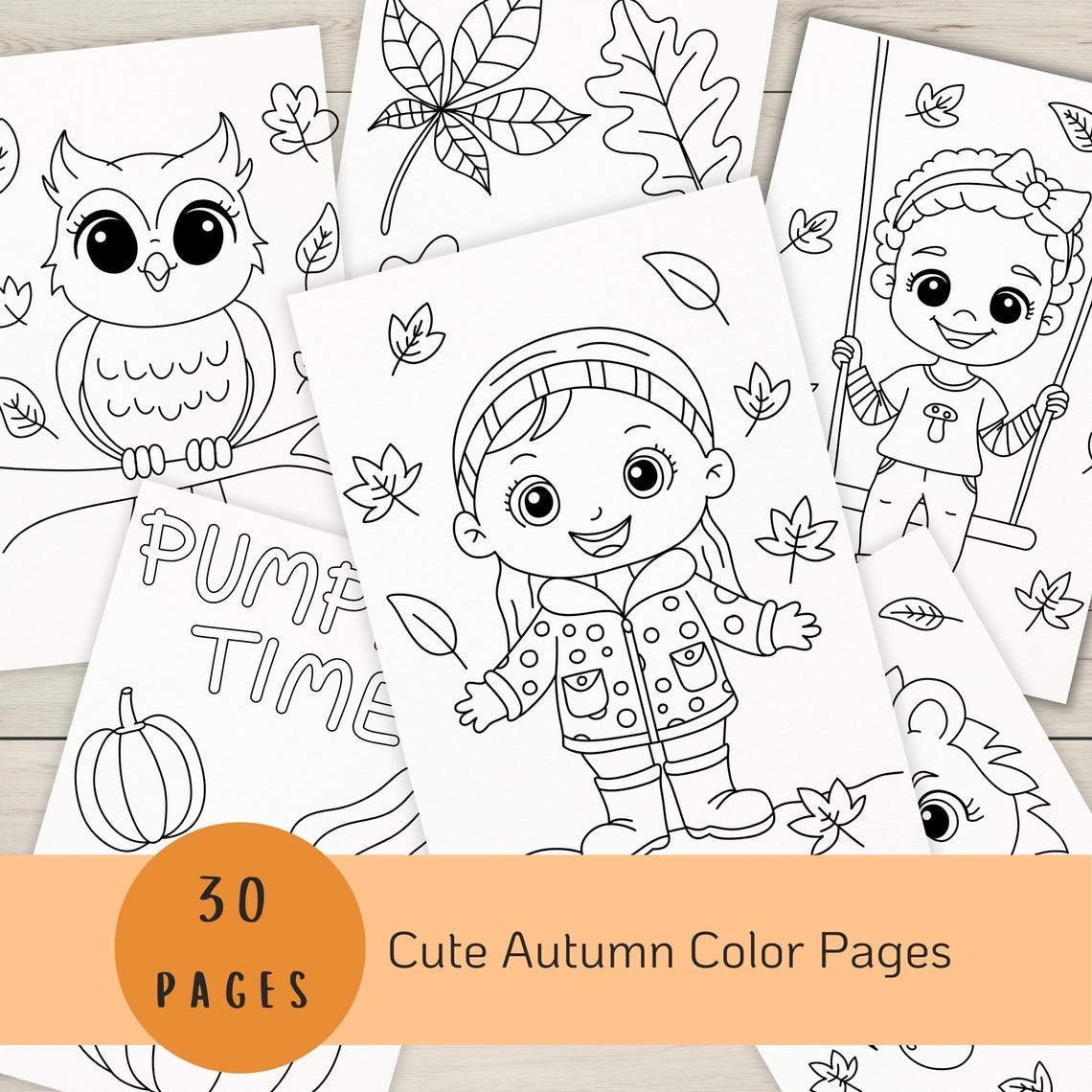 Autumn Coloring Pages for Kids – 30 Fall Printables (digital Download ...