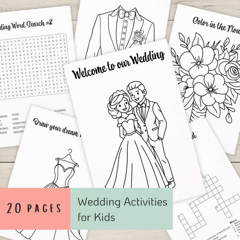 Kids Wedding Activity Kit - Etsy