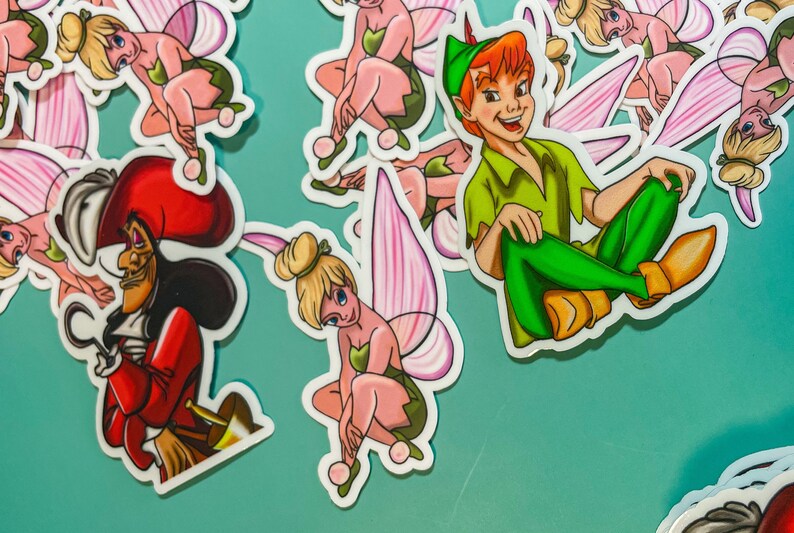 Captain Hook Waterproof Vinyl Sticker, Peter Pan Art - Etsy