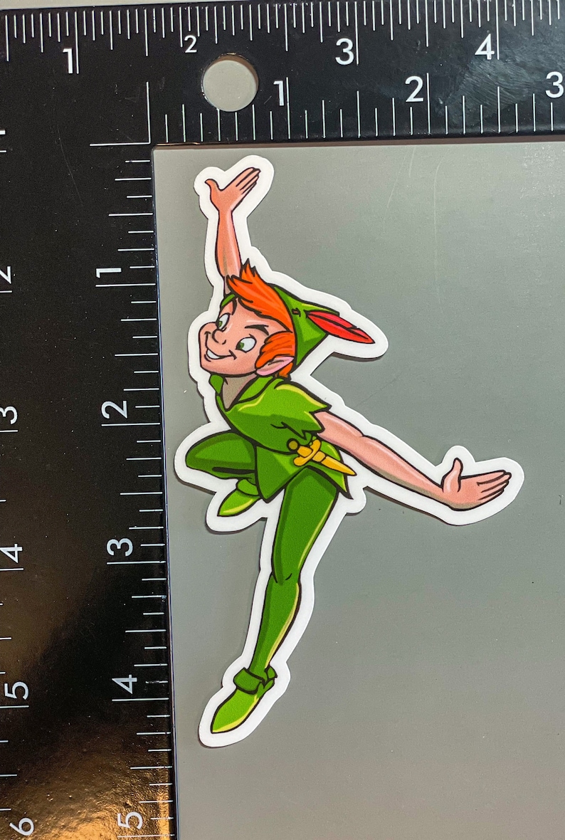 Peter Pan Vinyl Sticker, Hand-drawn, Waterproof Laptop Decal - Etsy