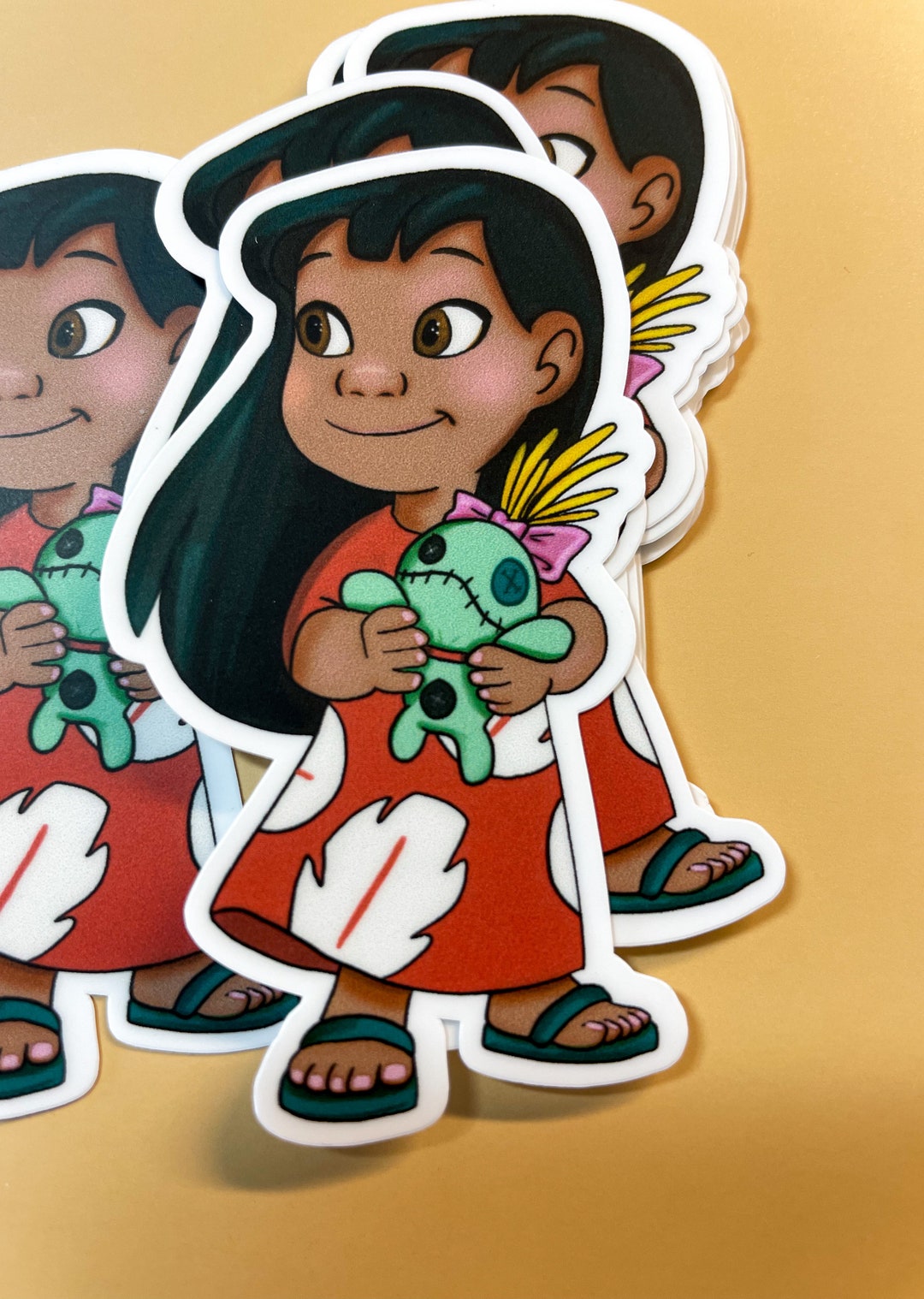 Lilo and Scrump Waterproof Vinyl Sticker, Aloha Disney Art - Etsy