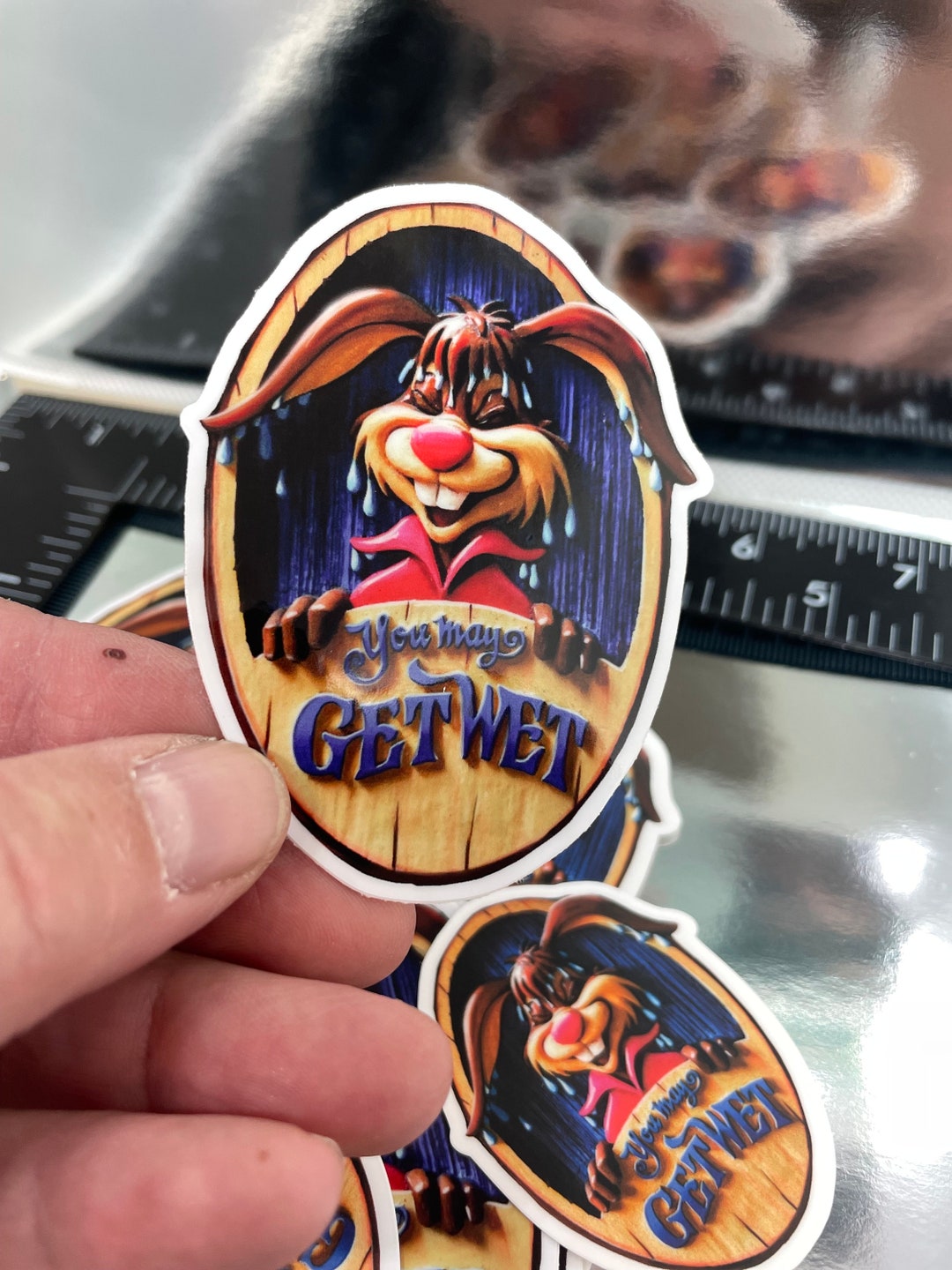 Splash Mountain Sticker, Hand-drawn Art, Waterproof Vinyl Decal - Etsy