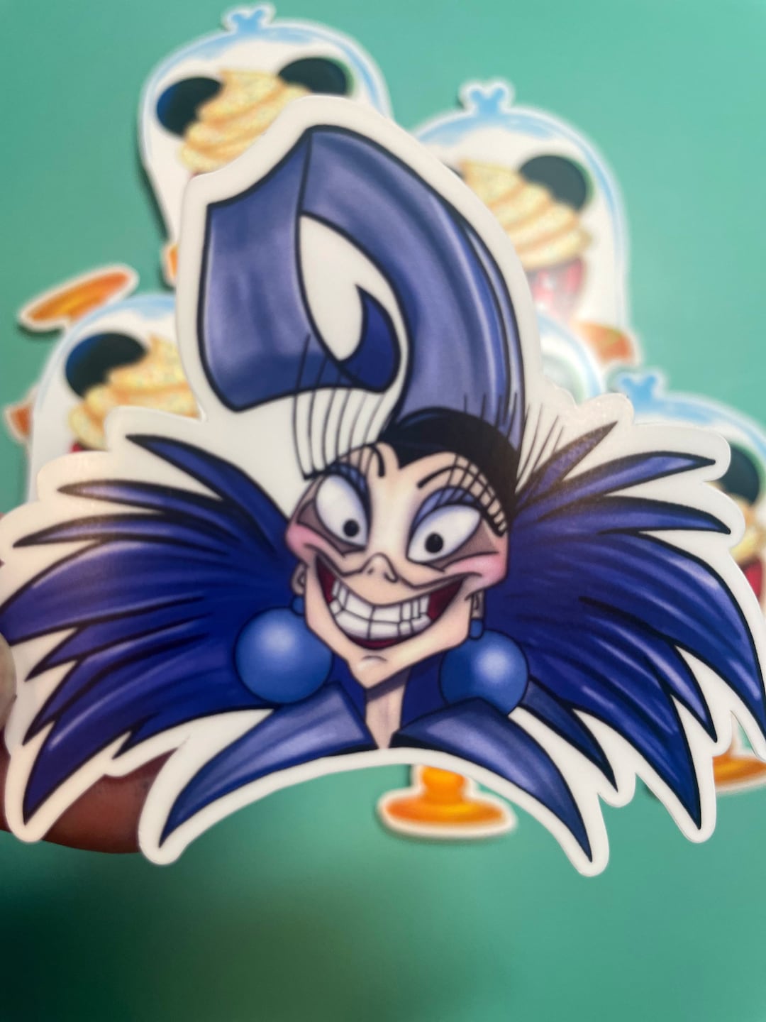 Yzma Vinyl Sticker, Disney Emperors New Groove, Hand Drawn Art in a ...