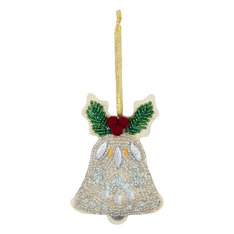 Trimits Crafts Felt Decoration Kit Christmas: Beaded Bell - Etsy UK