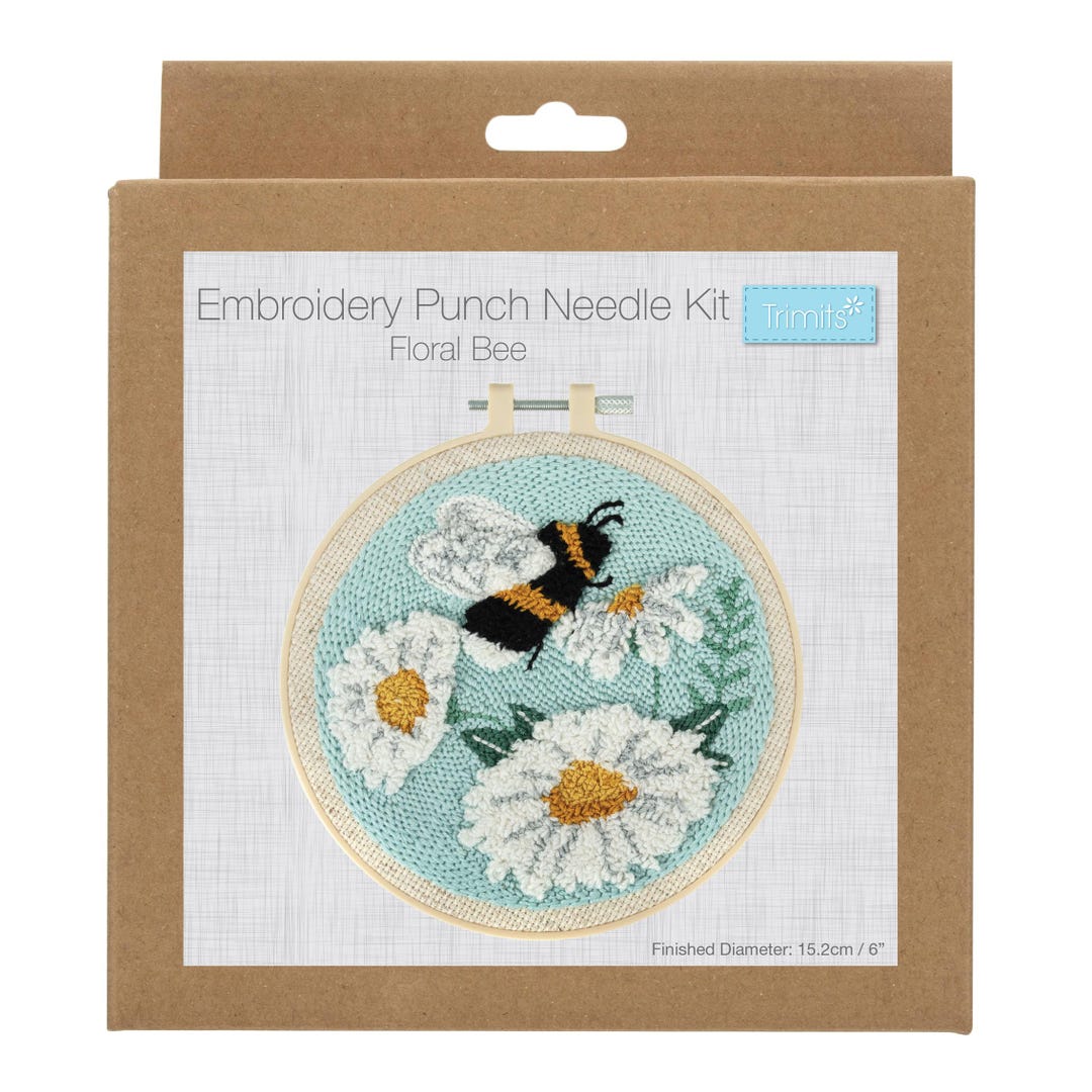 Punch Needle Kit, Floss, Hoop, Bee & Flowers - Etsy