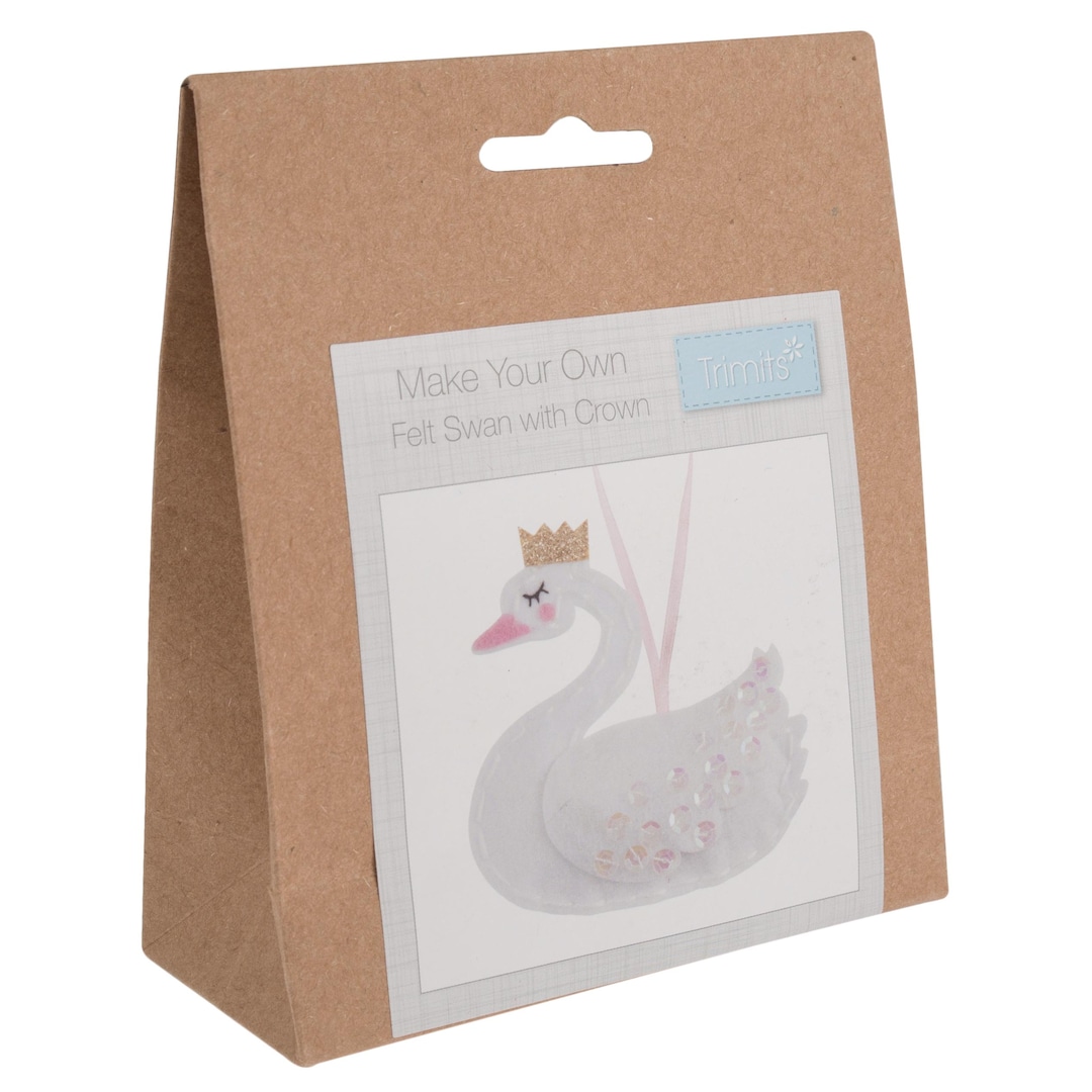Trimits Crafts Felt Decoration Kit Christmas: Swan With Crown - Etsy