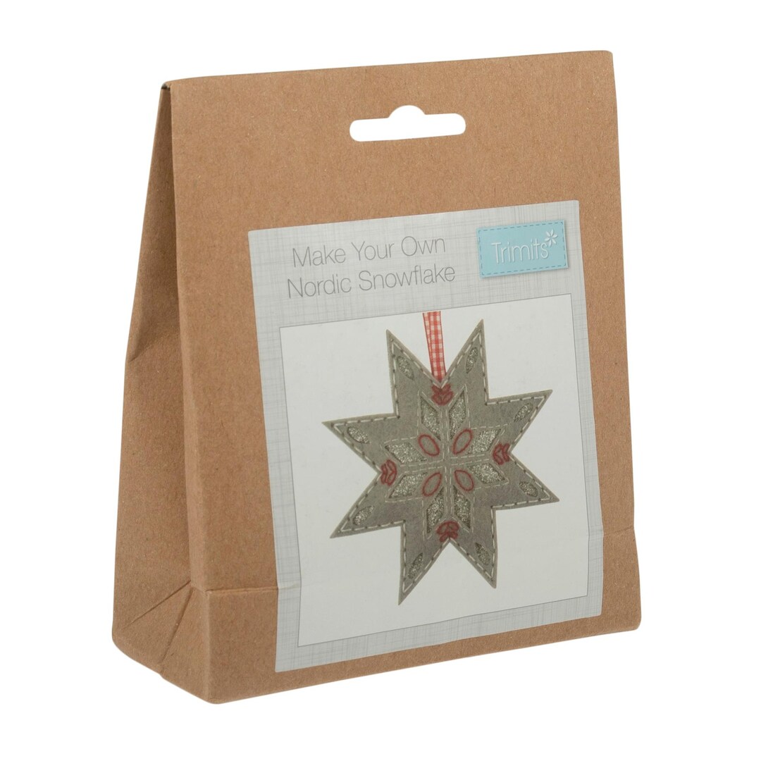 Trimits Crafts Felt Decoration Kit Christmas: Nordic Snowflake - Etsy
