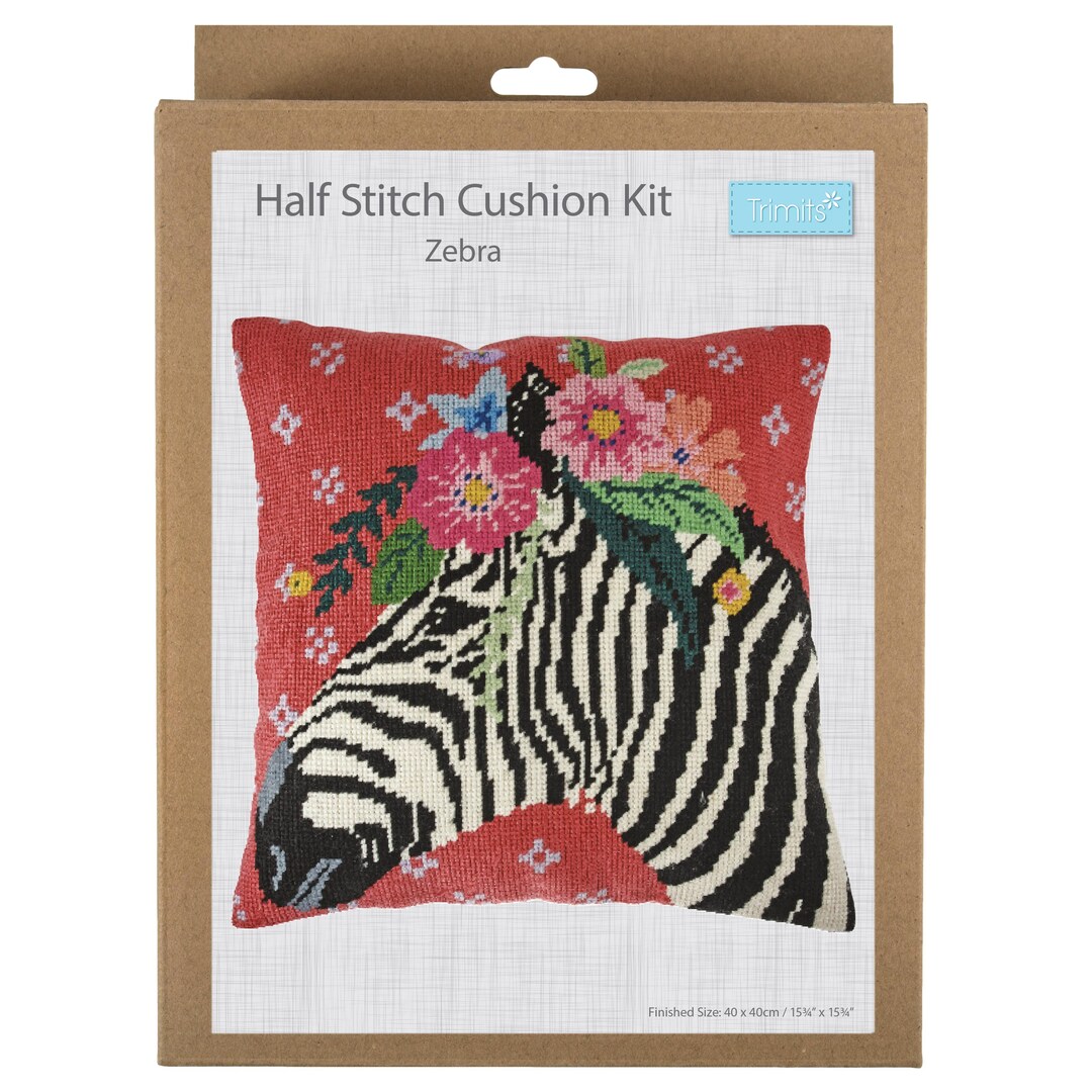 Half Stitch / Tapestry Kit: Cushion, Zebra - Etsy