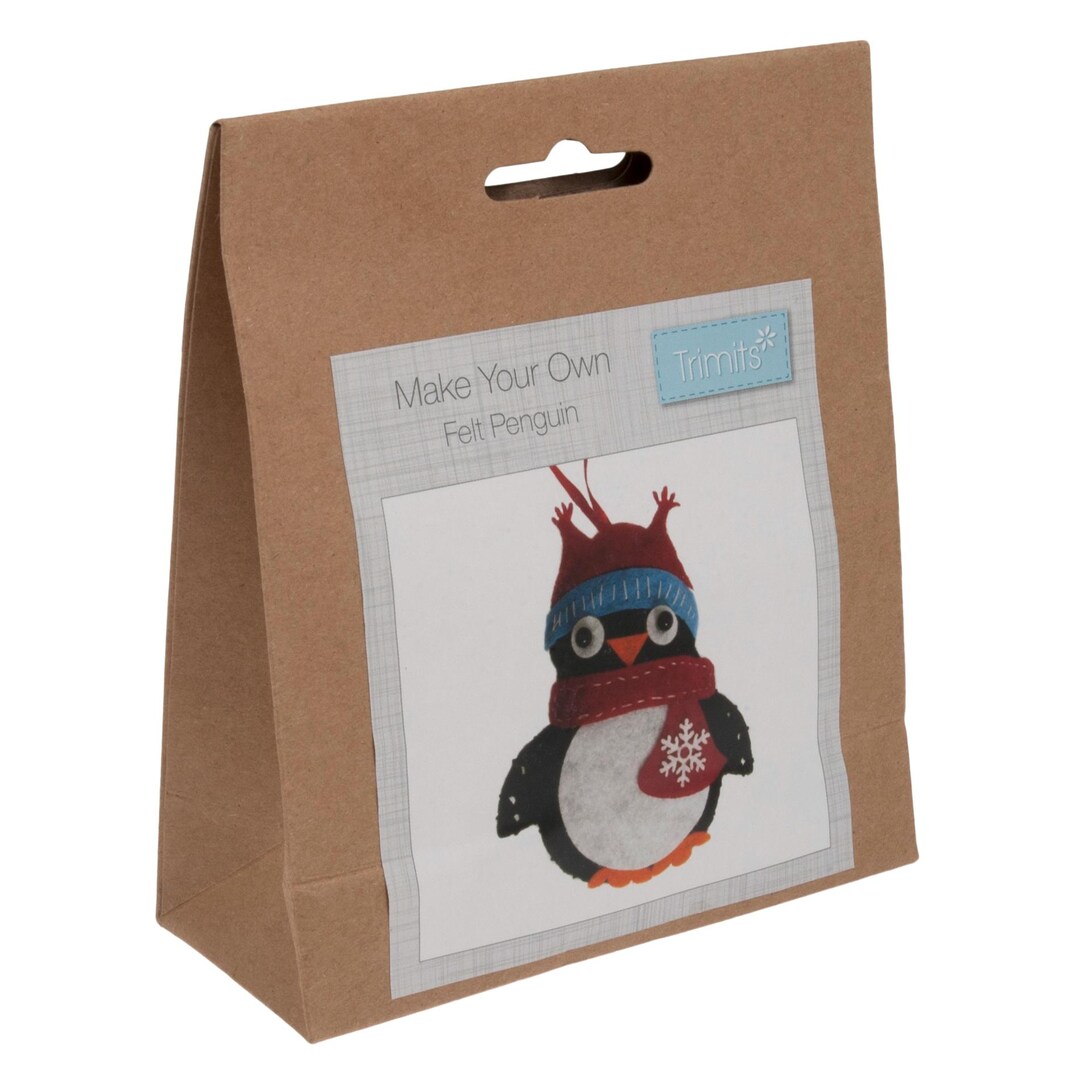 Trimits Crafts Felt Decoration Kit: Christmas Penguin - Etsy UK