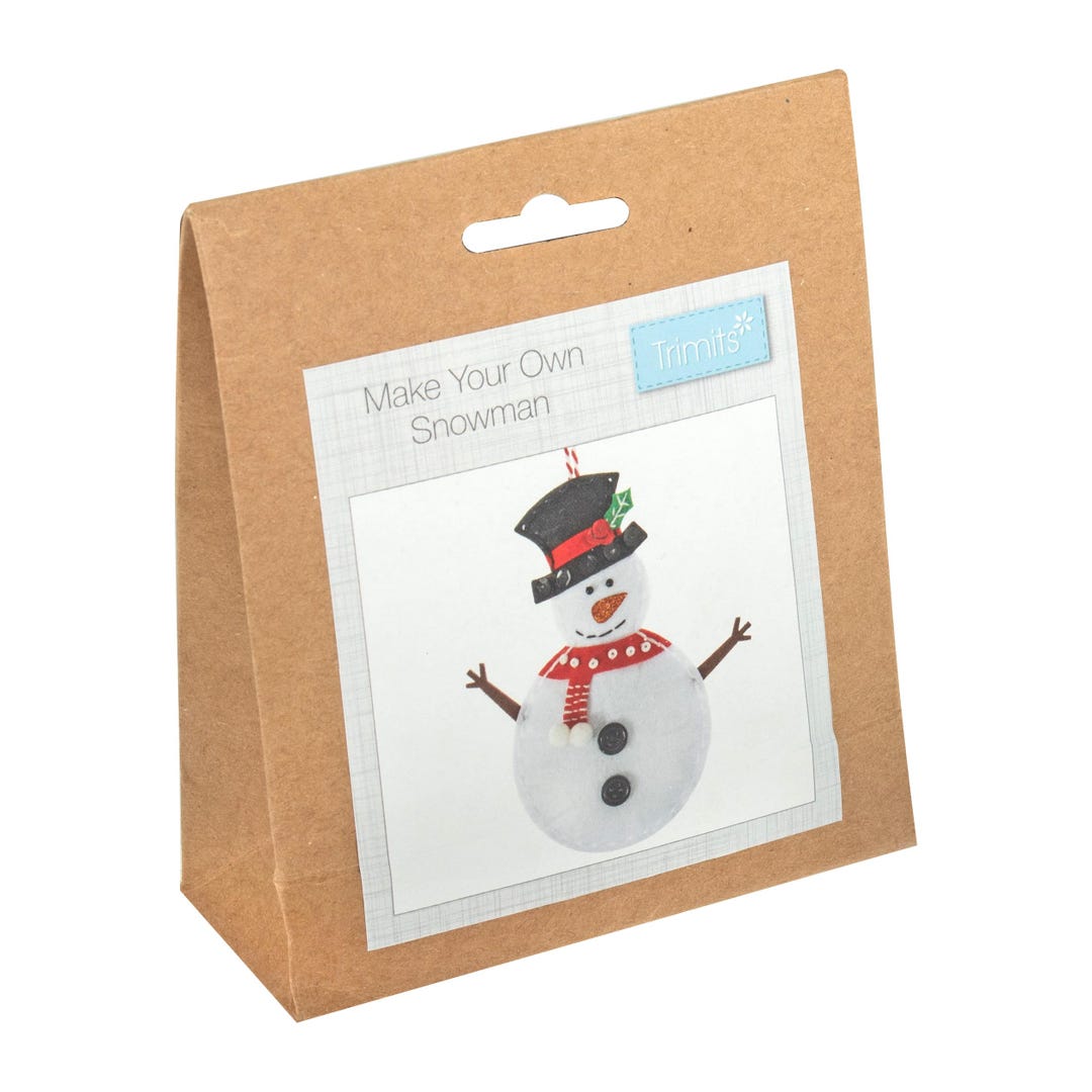 Trimits Crafts Felt Decoration Kit Christmas: Snowman - Etsy