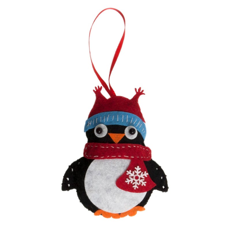 Trimits Crafts Felt Decoration Kit: Christmas Penguin - Etsy UK