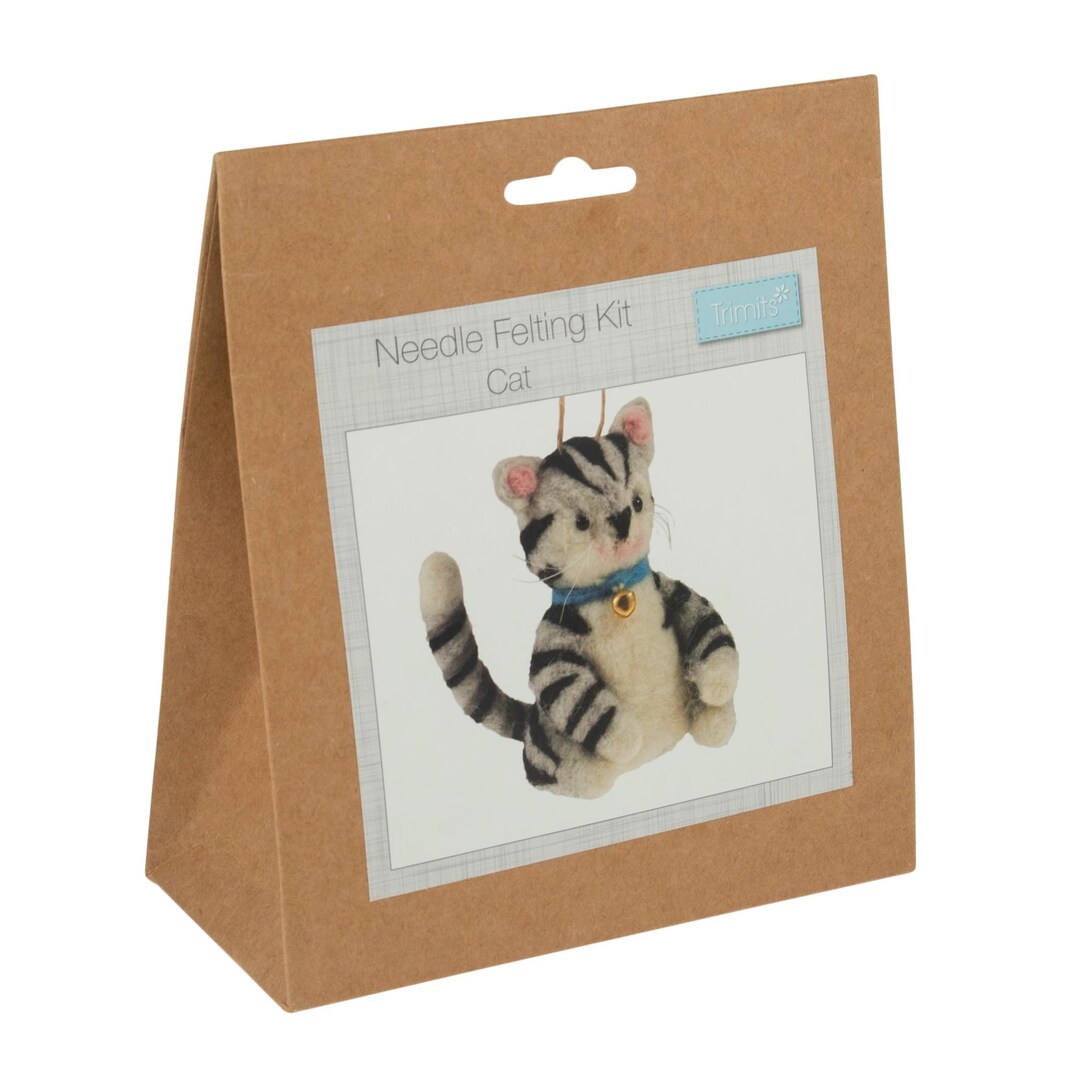 Needle Felting Kit: Tabby Cat - DIY Craft Project - Etsy