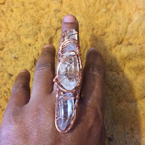 Quartz Finger Ring - Etsy