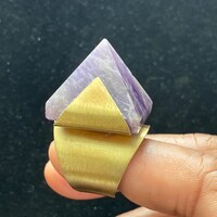 Handmade Solid Pyramid Ring. - Etsy