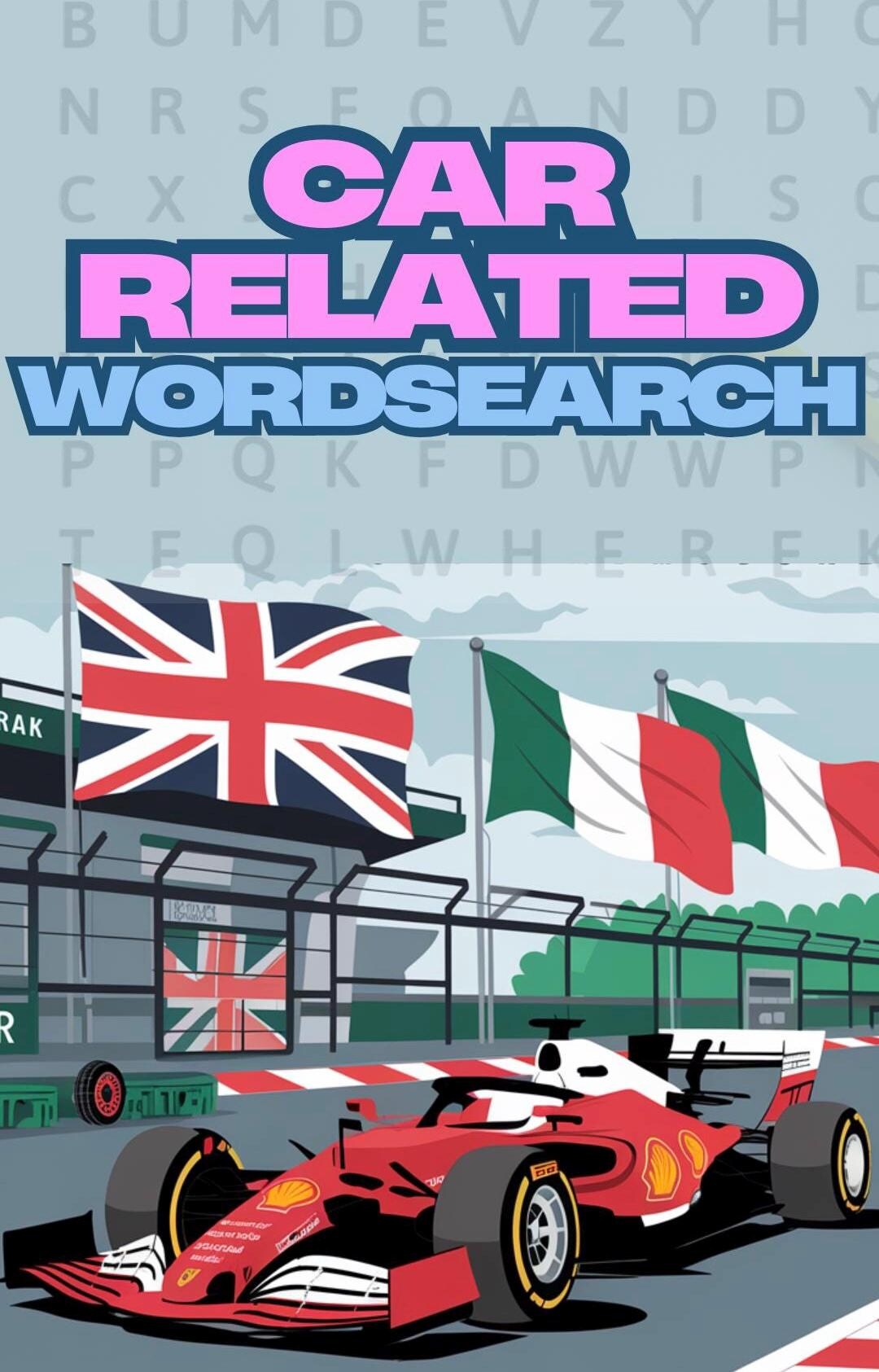 Car-themed Word Search Puzzle Bundle: 20 Printable & Digital Games - Etsy