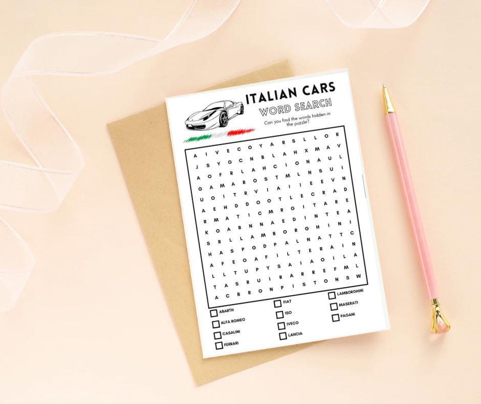 Ultimate Car-themed Word Search Bundle | 20 Printable & Digital Puzzles ...
