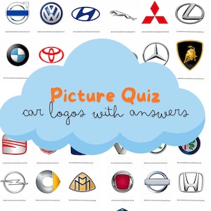 Car Logo Picture Quiz: Printable Game Night Activity (with Answers) - Etsy