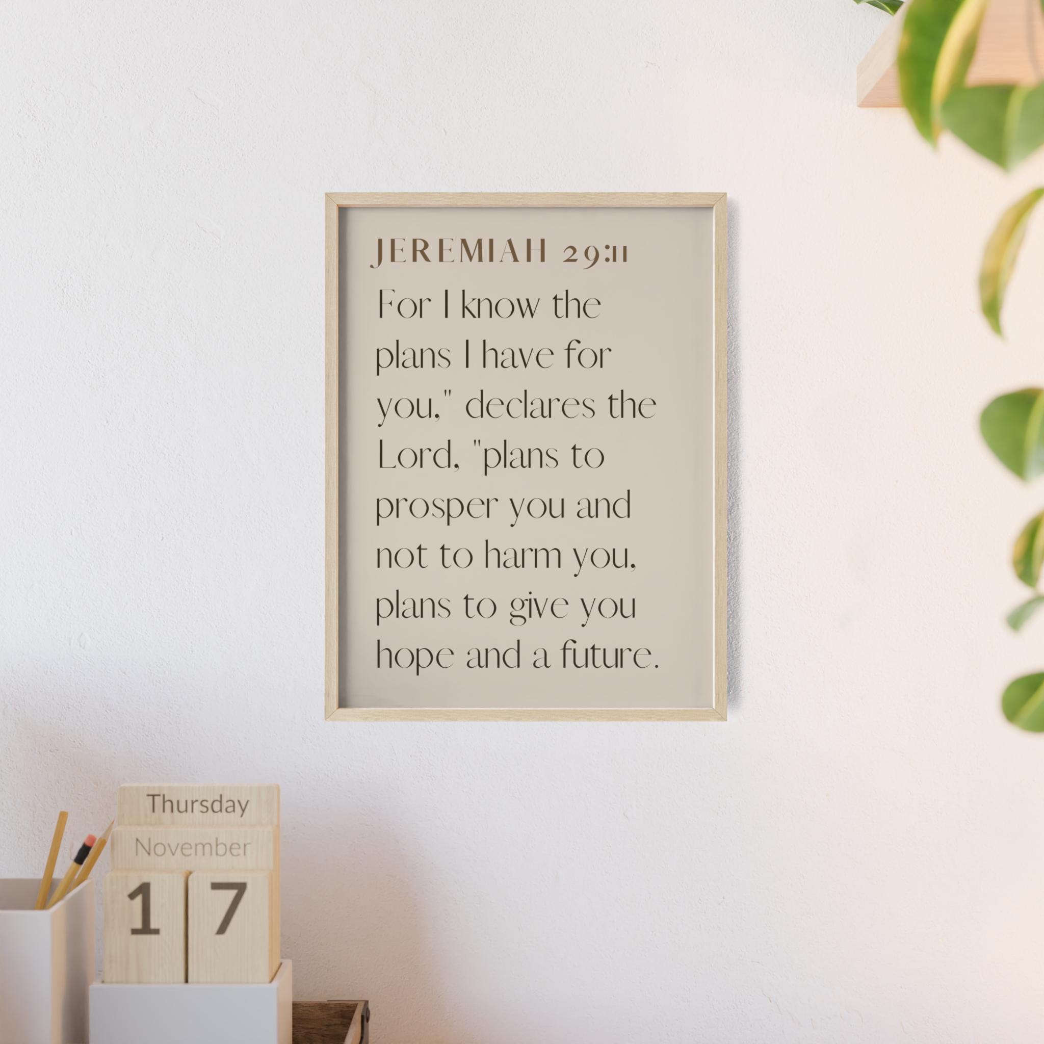 Inspirational Poster, Bible Verse, Jeremiah 29:11, Christian Poster ...
