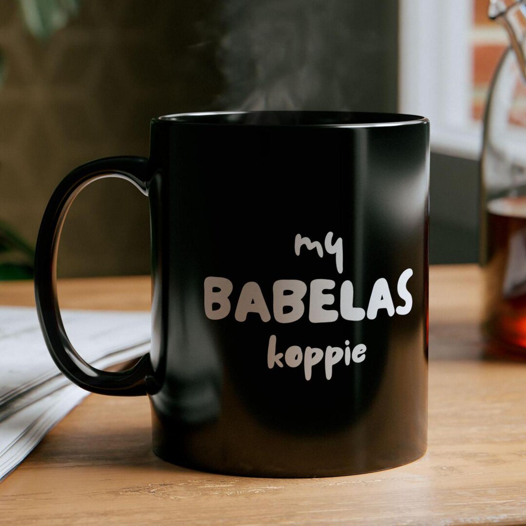 My BABELAS Koppie, the Ultimate Hangover Mug Black Mug, Afrikaans, South Africa, South African ...