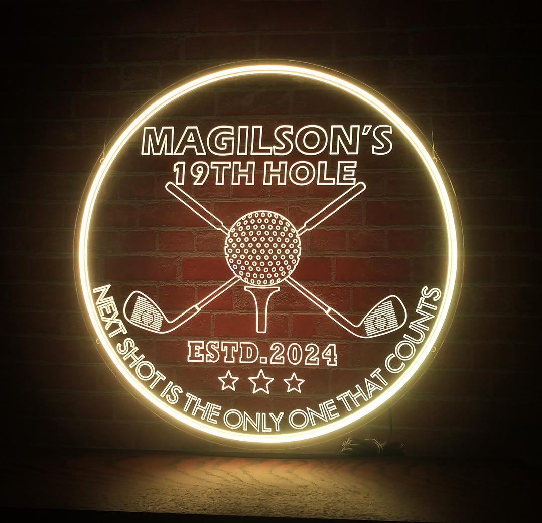 Custom Golf Neon Sign，personalized Golf Club Sign, 19th Hole Sign,golf ...