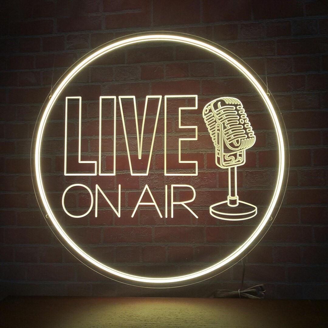Custom Neon Sign,live on Air Neon Sign,live Light Sign, Dimmable Wall ...