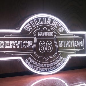 Route 66 Neon Sign High Way Light Sign for Bedroom Wall Decor LED Signs ...